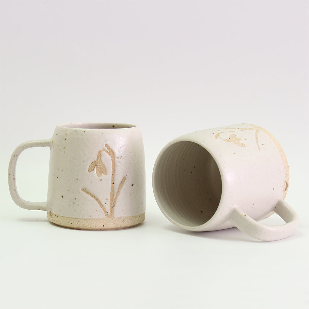 Snowdrop Mug | Handmade Flower Mug | Habulous