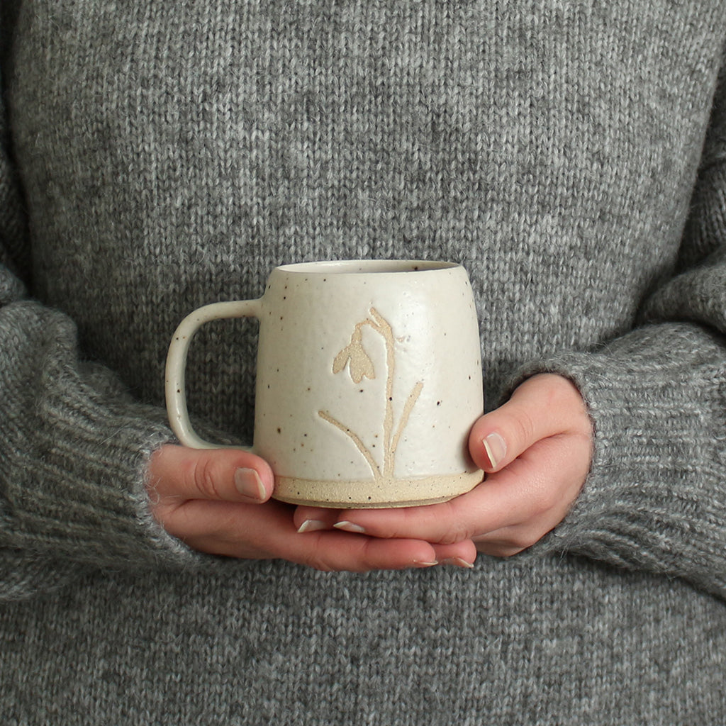 Snowdrop Mug | Handmade Flower Mug | Habulous